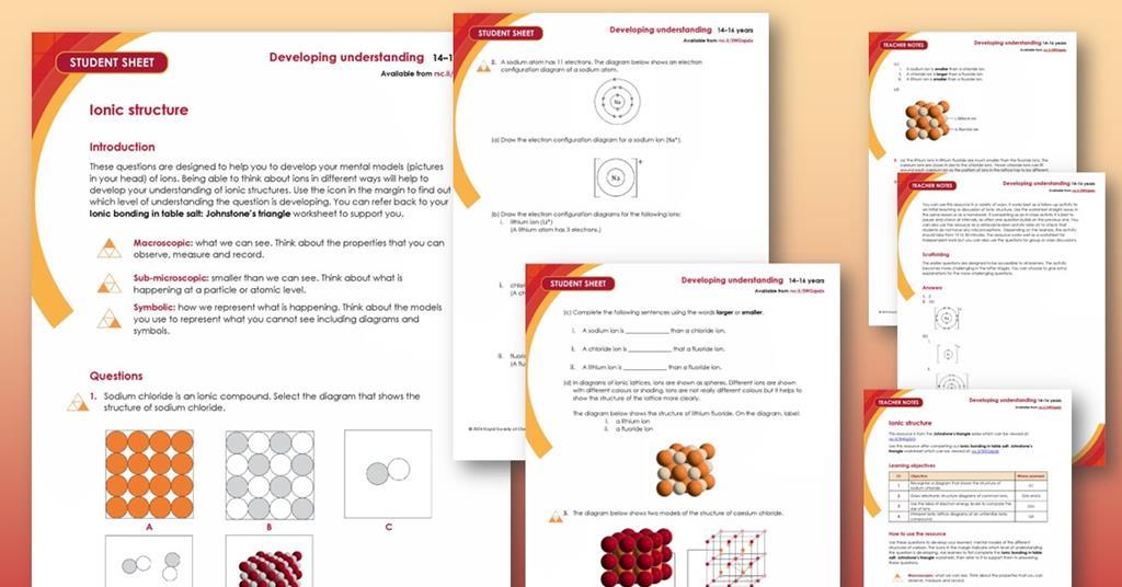 Ionic bonding in table salt | Johnstone’s triangle worksheets | 14–16 ... Ionic bonding in table salt | Johnstone’s triangle worksheets | 14–16 ...