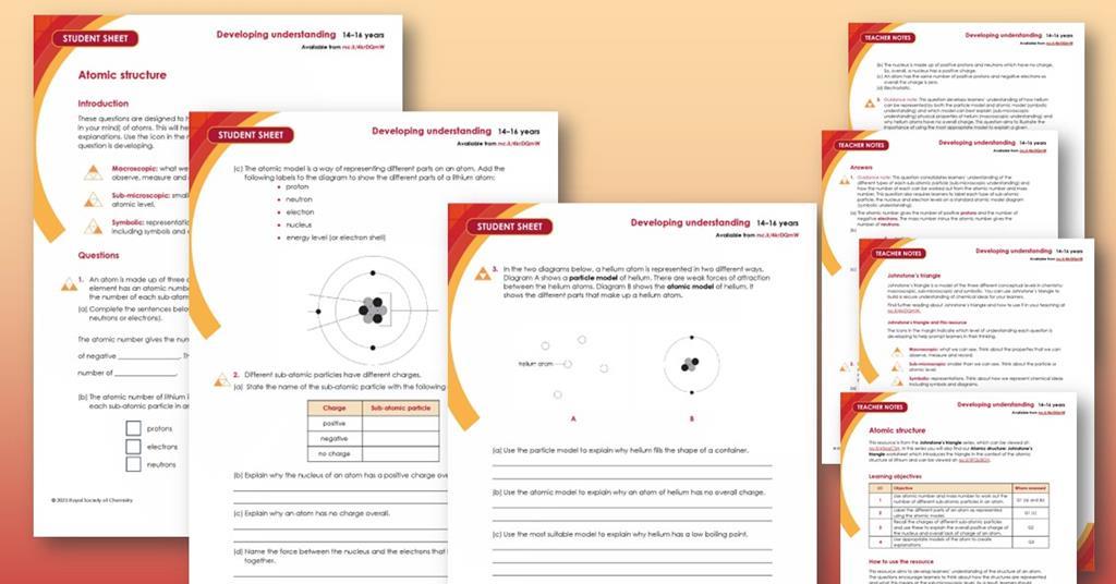 Atomic structure | Developing understanding | 14–16 years | Resource ...