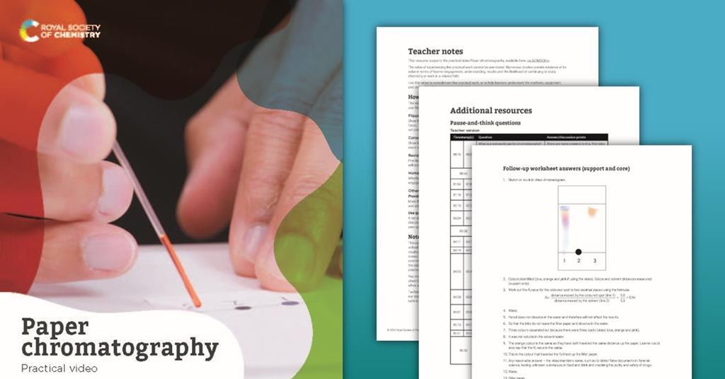 Paper chromatography | practical videos | 14–16 years | Practical video ...