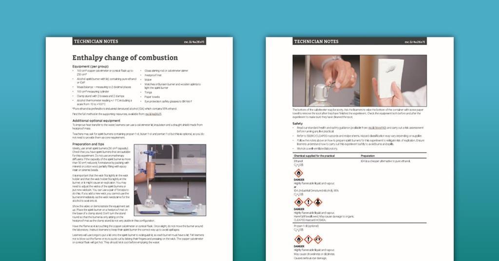 Temperature change (combustion) | Practical videos | RSC Education