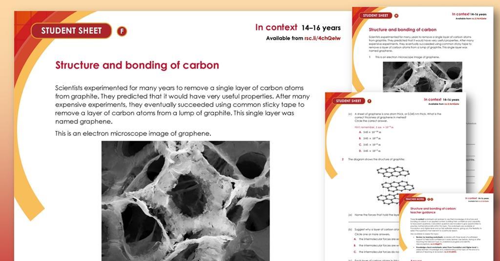 Structure and bonding of carbon | In context | 14–16 | Resource | RSC ...