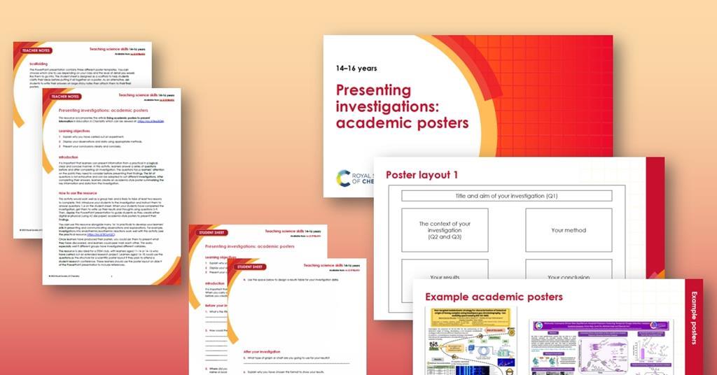 Presenting investigations: academic-style posters | 14–16 years ...