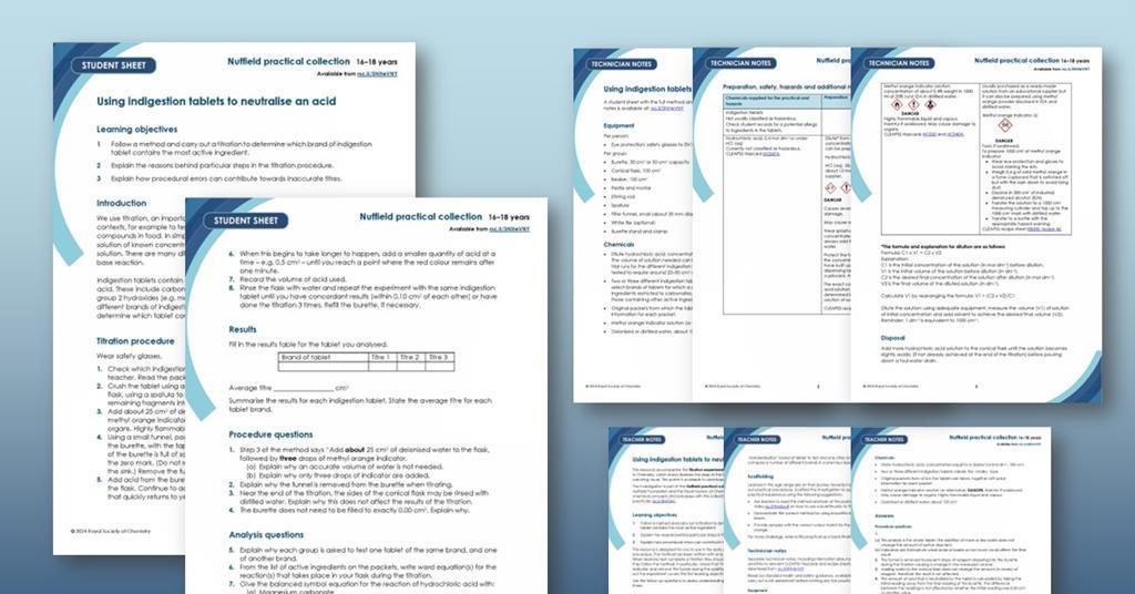 All you need to teach titration effectively | Poster | RSC Education