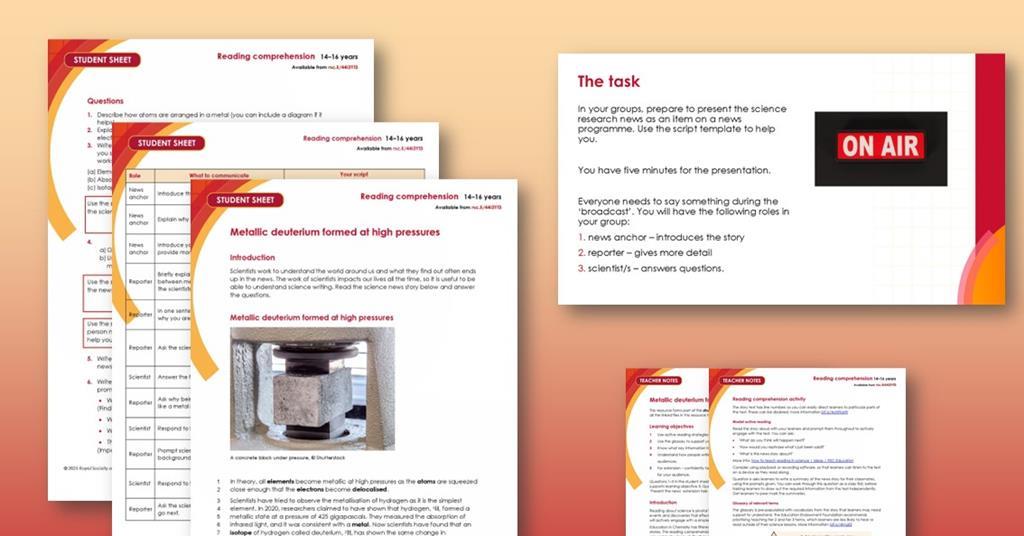 Structure and bonding | Reading comprehension | 14–16 years | Resource ...