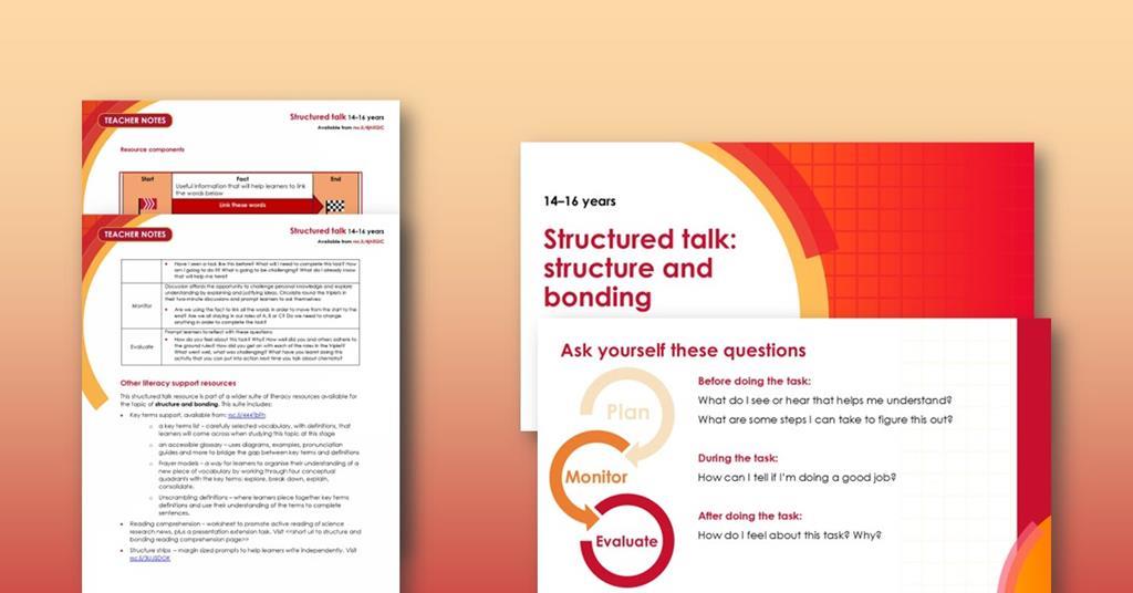 Structure and bonding | Structured talk | 14–16 years | Resource | RSC ...