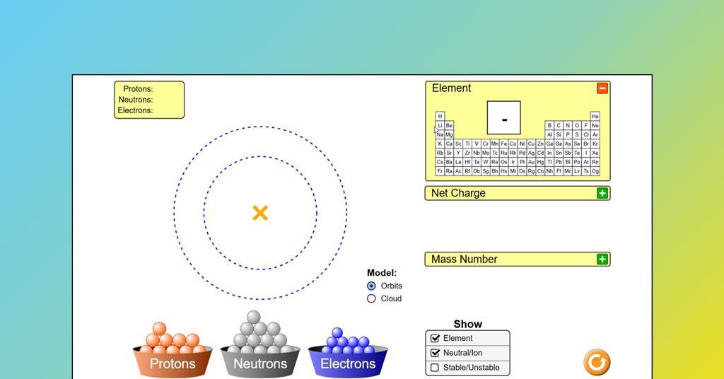 Build an atom simulation | Simulation | RSC Education