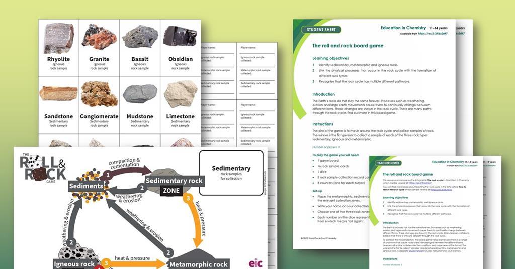 Rock cycle board game | Resource | RSC Education
