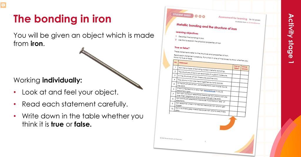 Metallic bonding and the structure of iron | Lesson plan | 14–16 years ...