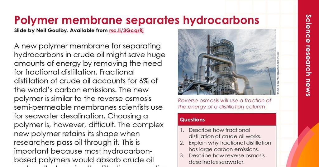 Reversing our reliance on fractional distillation of crude oil | News ...