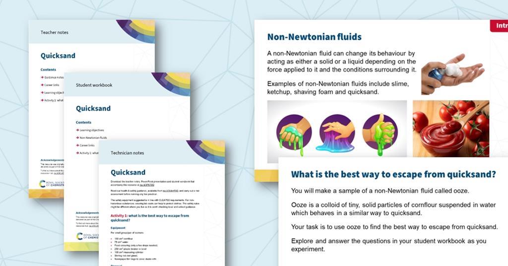 Quicksand STEM club activity | 14–16 years | RSC Education