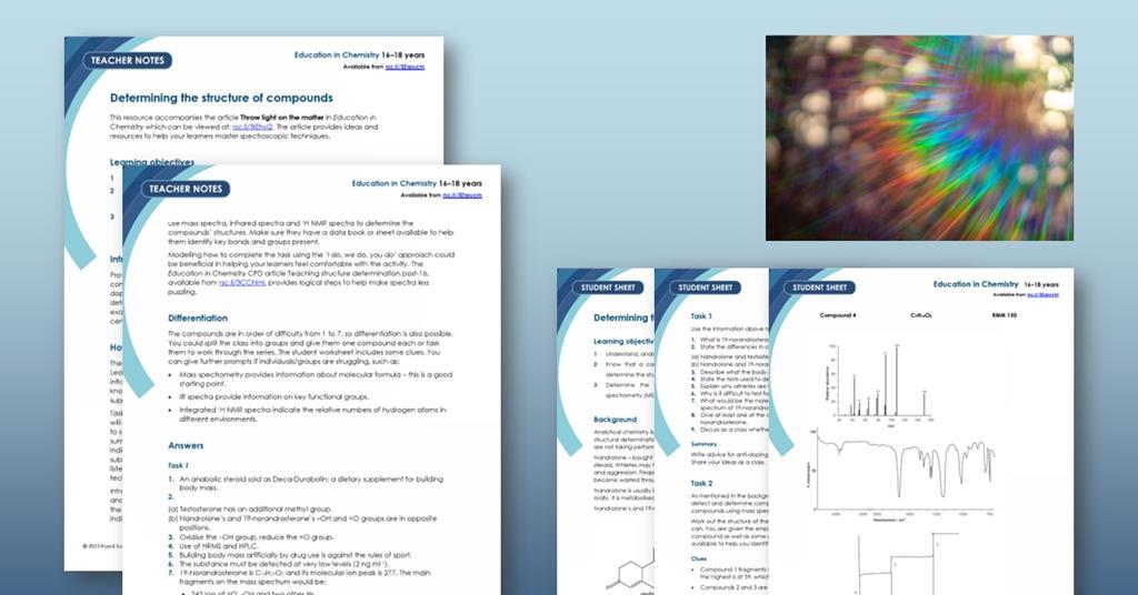 Interpreting spectra: spectroscopy worksheet | 16–18 years | RSC Education