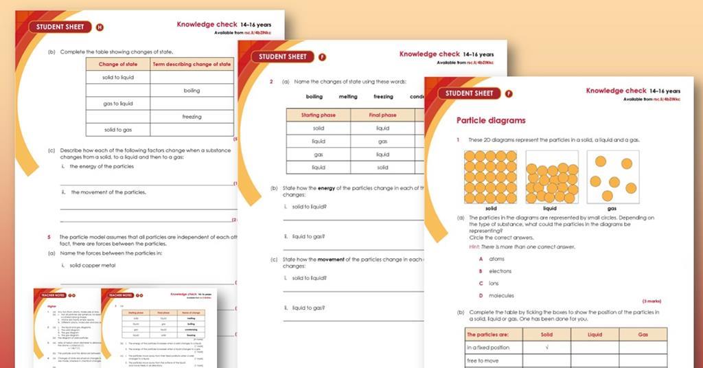 Particle diagrams | Knowledge check | 14–16 | Resource | RSC Education