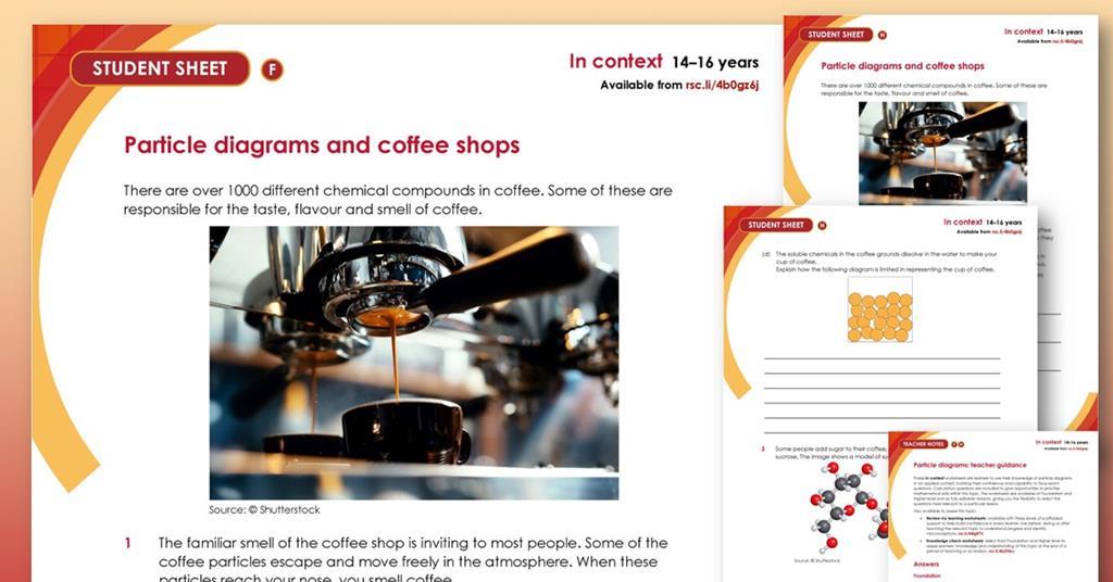 Particle diagrams and coffee shops | In context | 14–16 | Resource ...