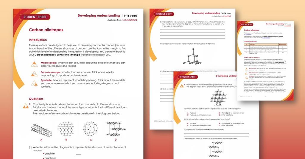 Different allotropes of carbon | Johnstone’s triangle worksheets | 14 ... Different allotropes of carbon | Johnstone’s triangle worksheets | 14 ...