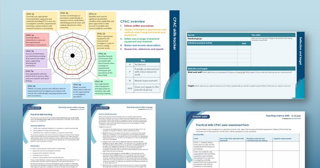 Practical skills tracking | 16–18 years | Resource | RSC Education