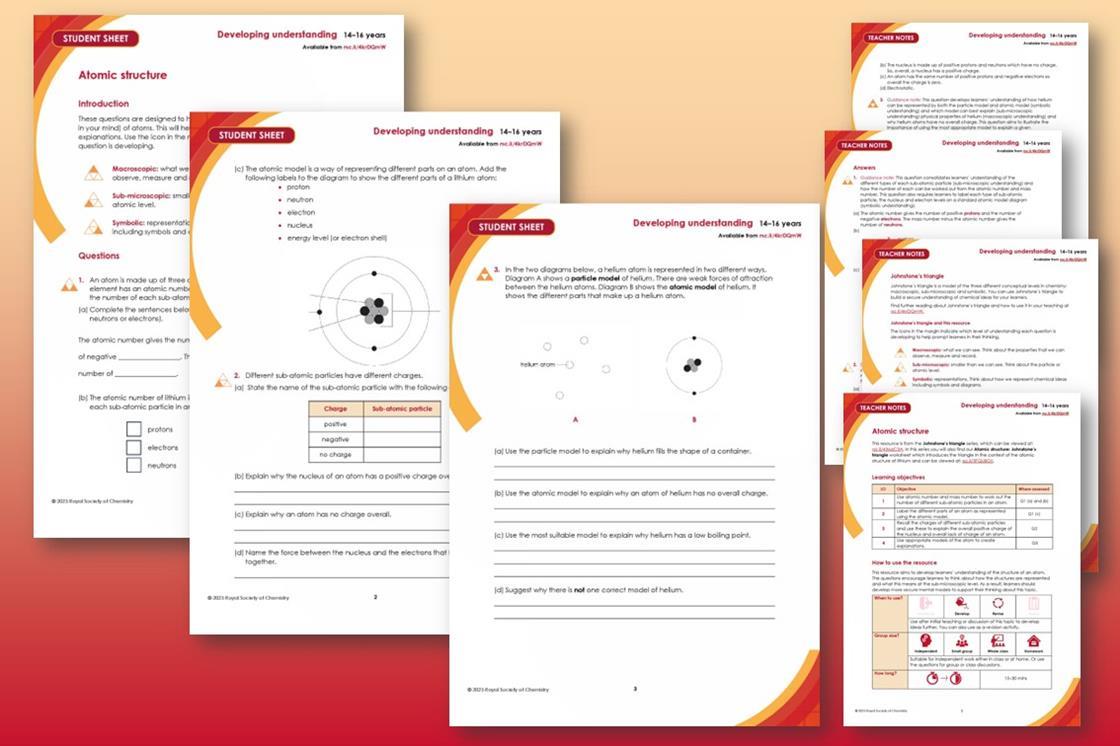 Atomic structure | Developing understanding | 14–16 years | Resource ...