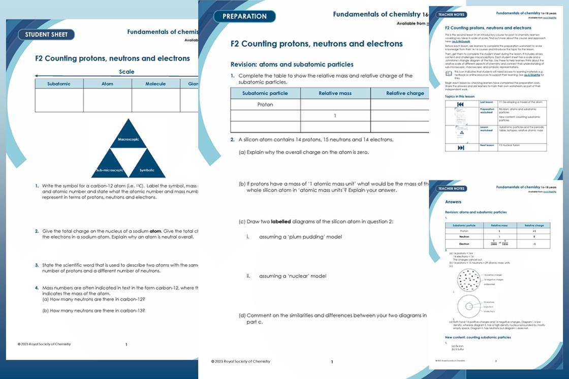 Counting protons, neutrons and electrons | Fundamentals of chemistry ...