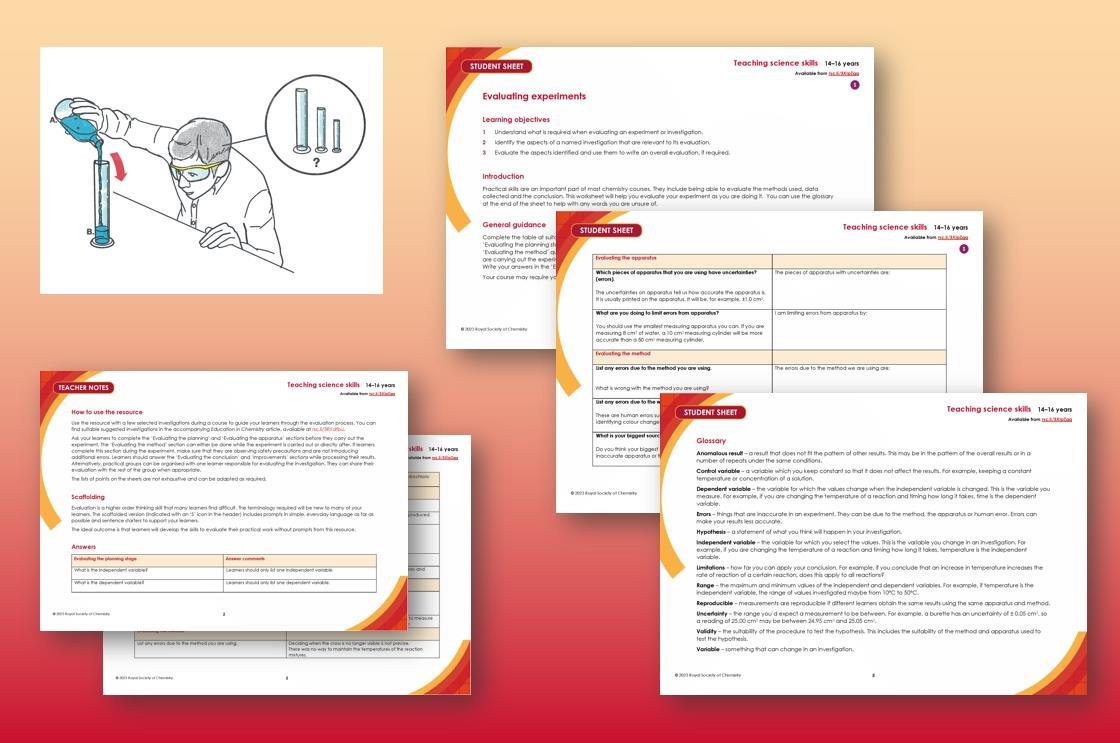 Evaluation skills in science worksheet | 14–16 years | RSC Education