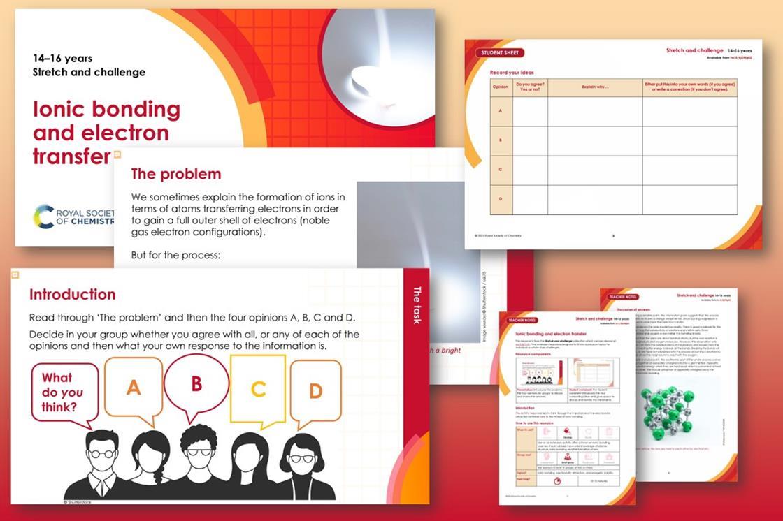 Ionic bonding and electron transfer | Stretch and challenge | 14–16 years | Extension | RSC ...