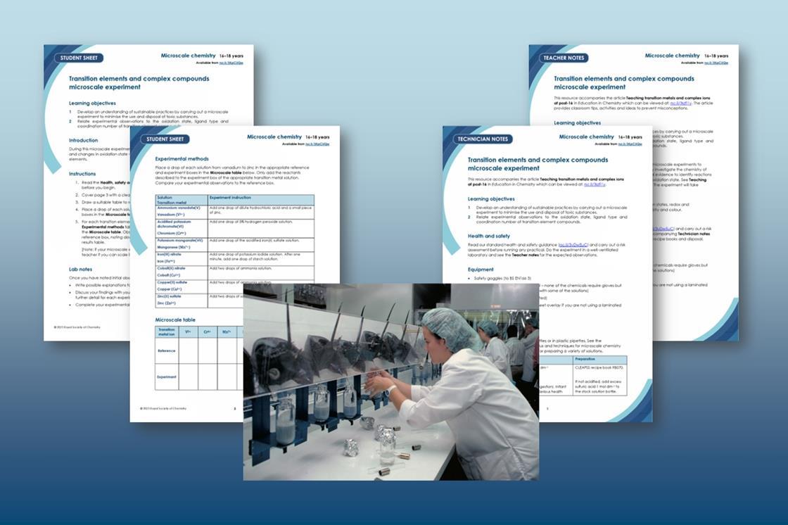 Transition elements and complex compounds microscale experiment | 16–18 ...