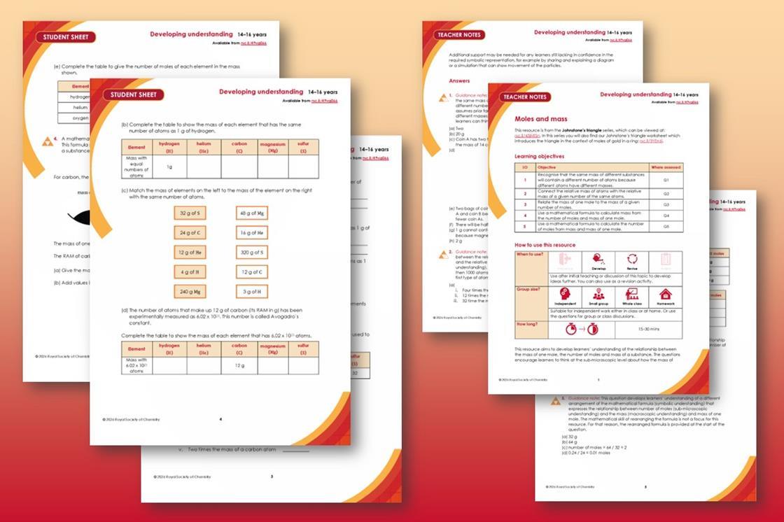 Moles and mass | Developing understanding | 14–16 years | Resource ...