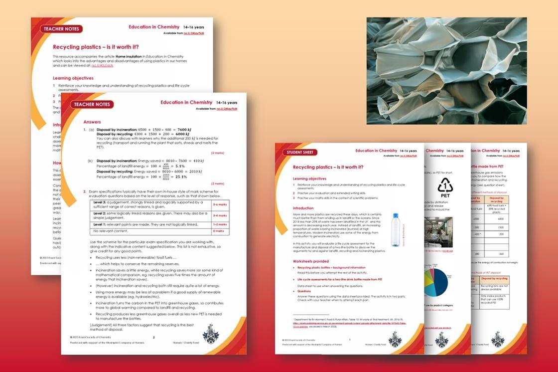 Recycling plastics evaluation | 14–16 years | Resource | RSC Education