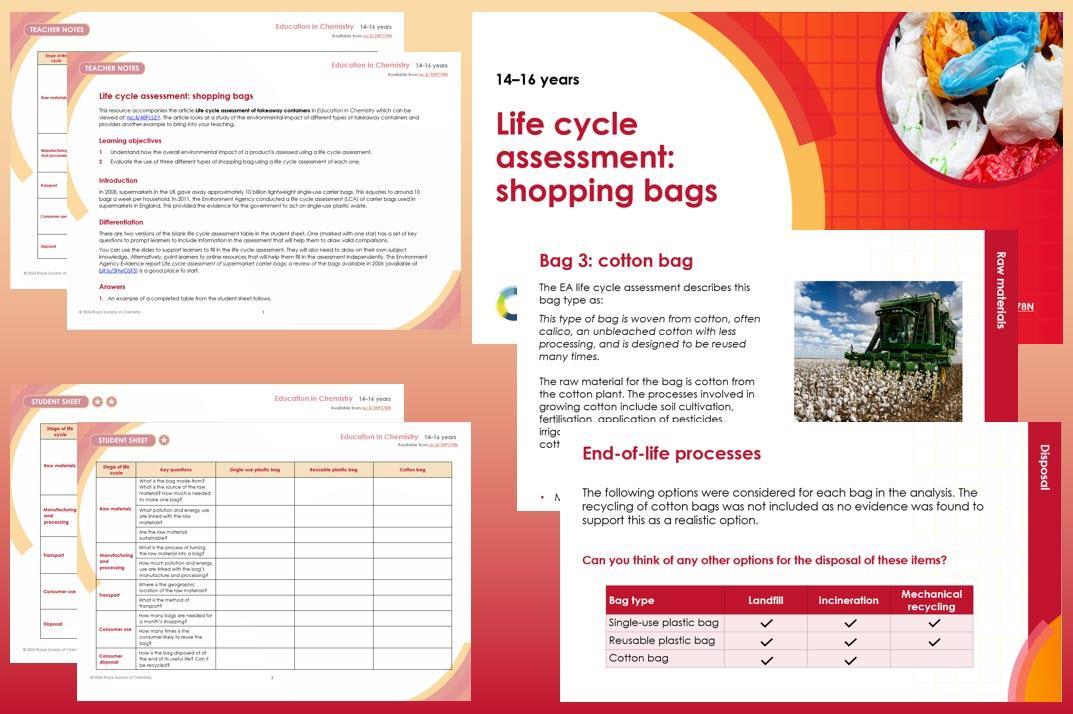 Life cycle assessment: shopping bags | 14–16 years | Resource | RSC ...