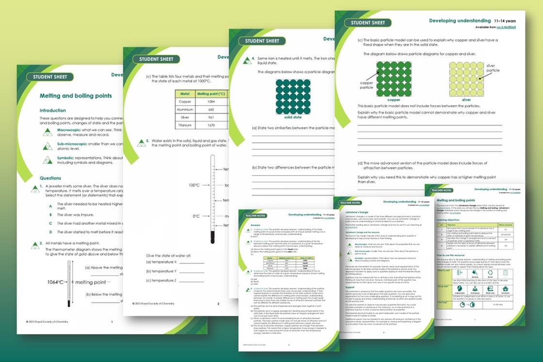 Melting and boiling points | Developing understanding | 11–14 years ...