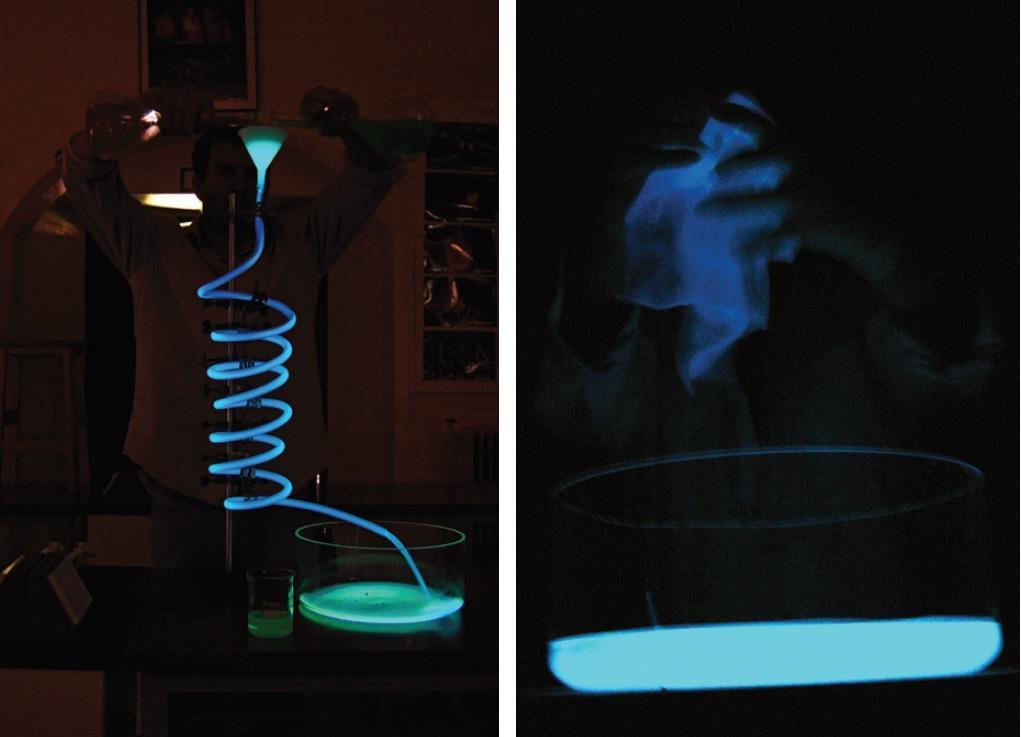 Chemiluminescence - the oxidation of luminol | Exhibition chemistry ...