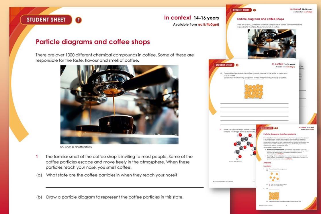 Particle diagrams and coffee shops | In context | 14–16 | Resource ...