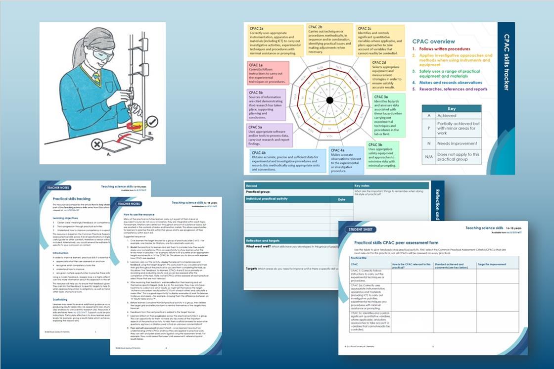 Practical skills tracking | 16–18 years | Resource | RSC Education